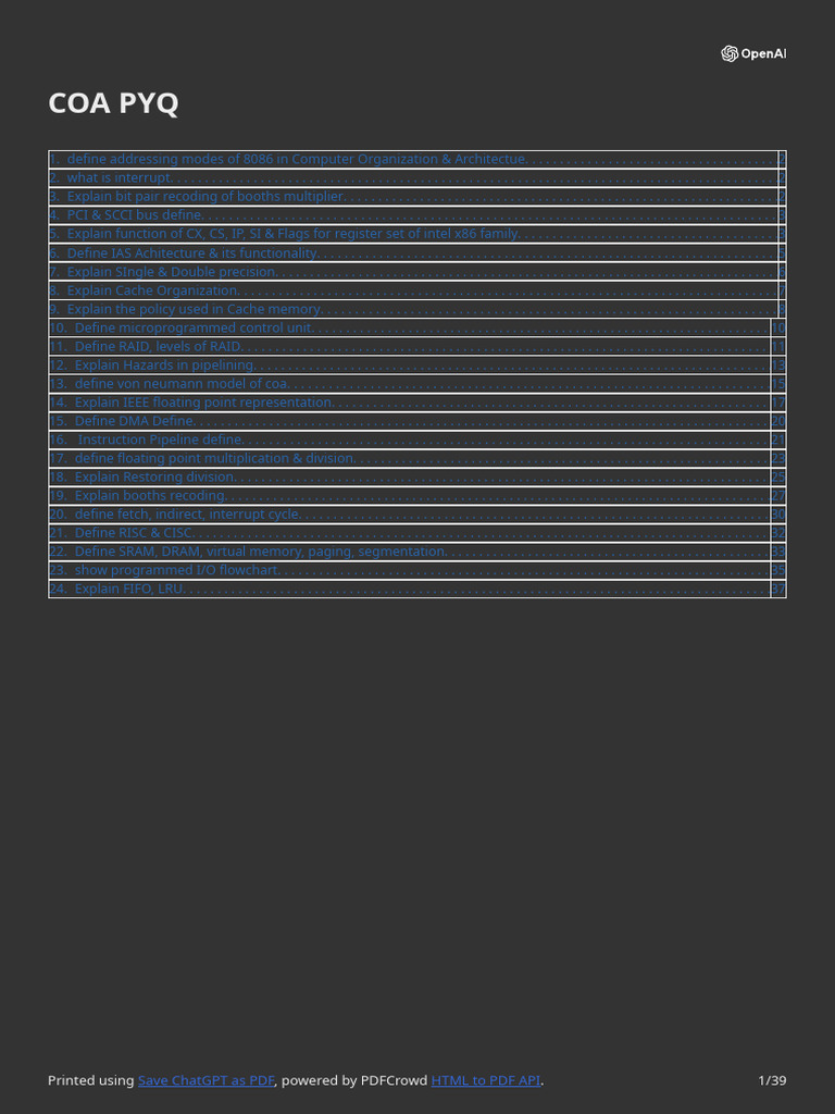 COA PYQ | PDF | Cpu Cache | Computer Data Storage