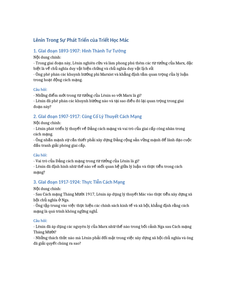Lenin Triet Hoc Mac | PDF
