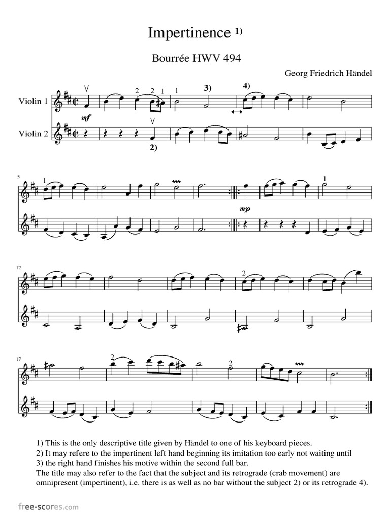 (Free Scores - Com) Haendel Georg Friedrich Impertinence 163156 | PDF
