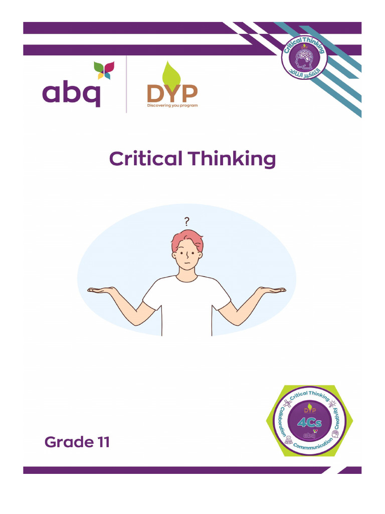 4Cs-Critical-Thinking-Grade-11 | PDF