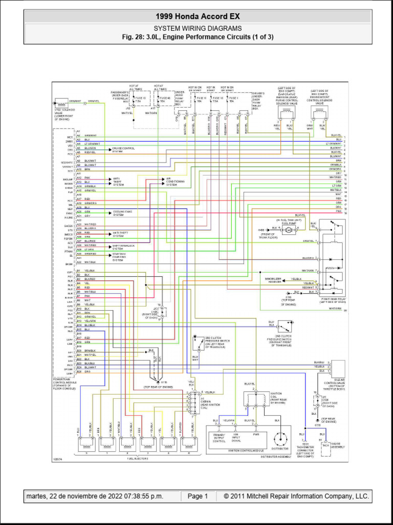 1999 Honda Accord Wiring Harness Diagram