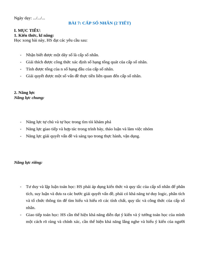 Bai 7.cấp số nhân | PDF