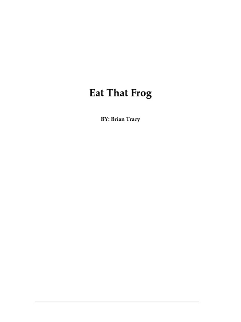Eat That Frog | PDF