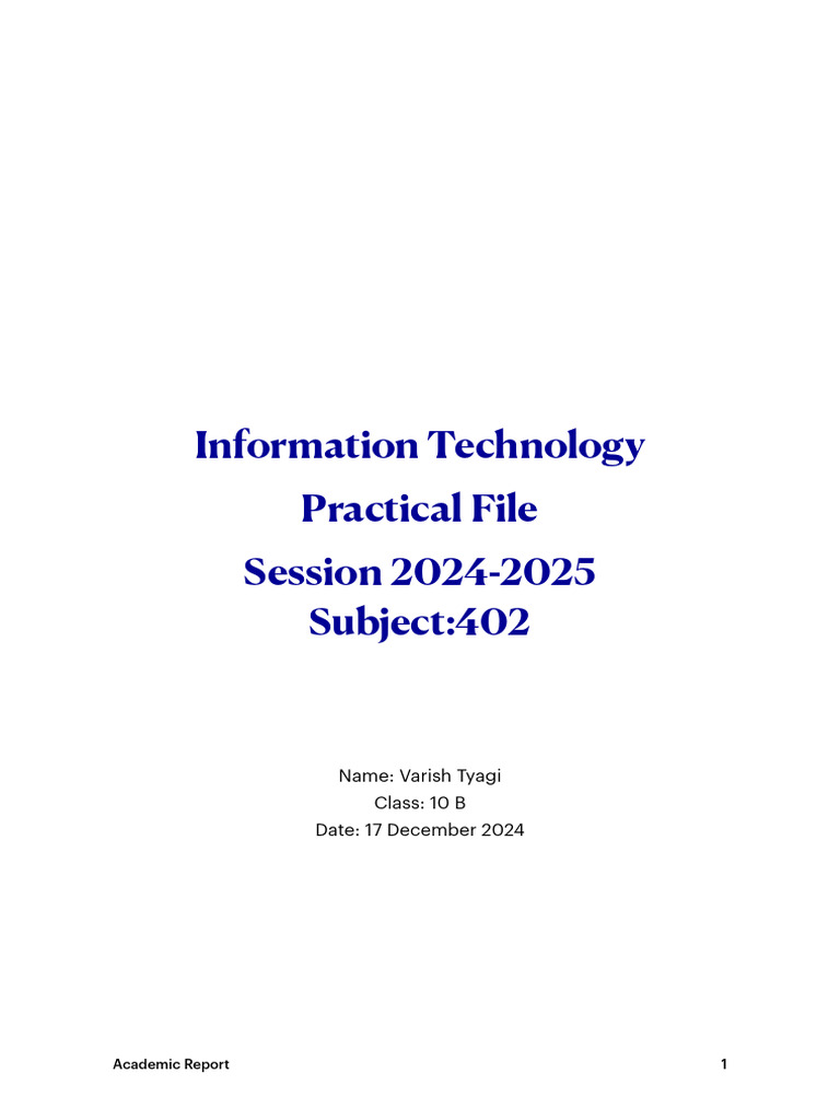 Academic Report | PDF