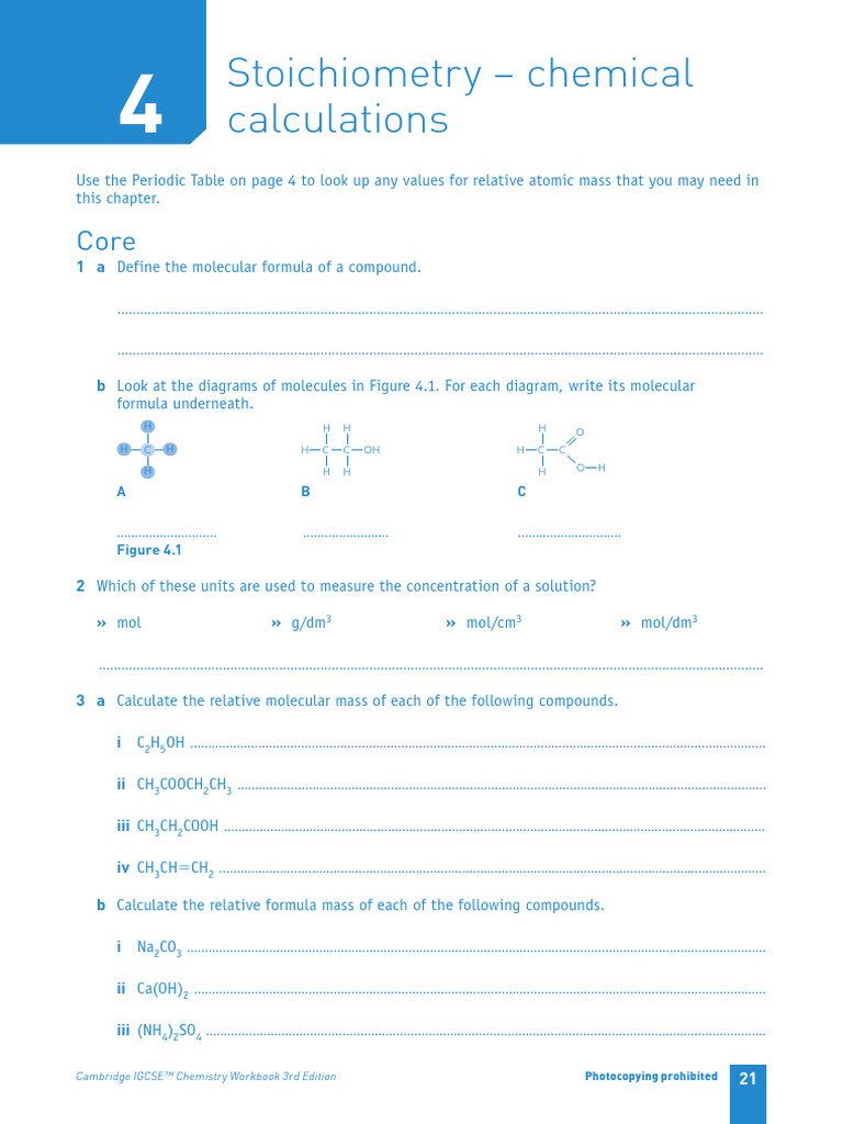 Cambridge IGCSE (TM) Chemistry Workbook 3rd Edition - Bryan Earl, Doug ...
