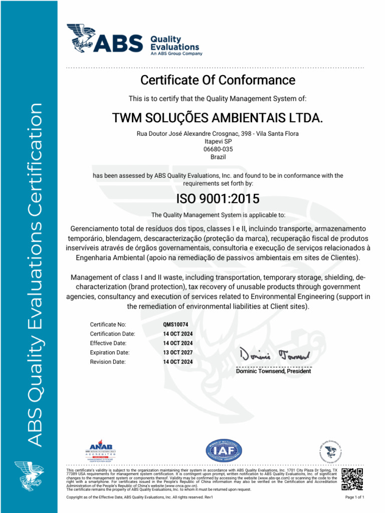 TWM Itapevi - Abs Quality - Certificado Iso 9001-2015 - Val. 13-10-2027 ...