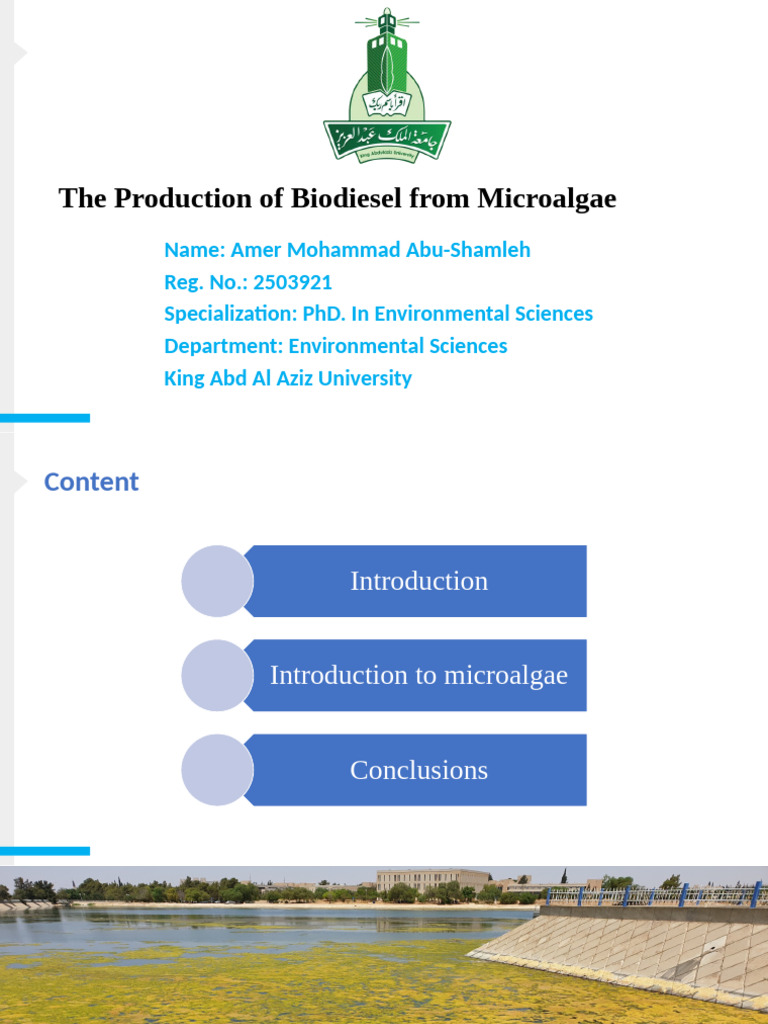 Optimization of Centrifugation For Biodiesel Production From Microalgae | PDF | Biofuel | Algae Fuel