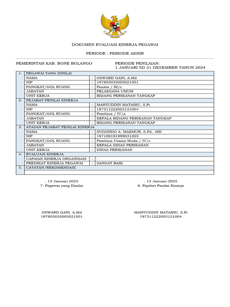 SKP 2024 Osward Perikanan | PDF