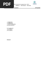 Mid Semester Question Paper Programming in C | PDF | Control Flow ...