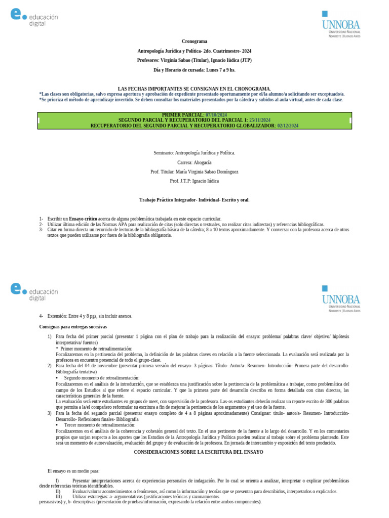 tp integrador ajyp 2do C 2024 | PDF | Ensayos | Bibliografía