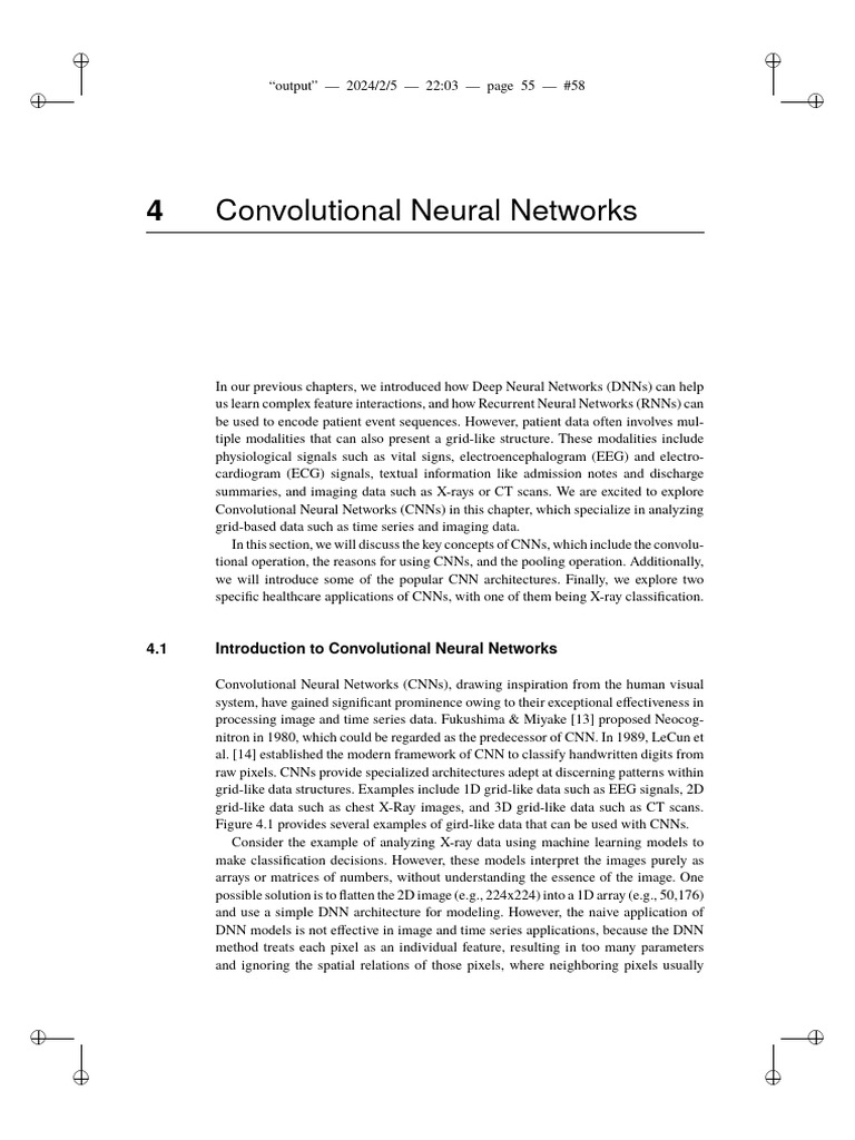 Chap4 CNN (20240205) - DL4H Practioner Guide | PDF | Deep Learning ...