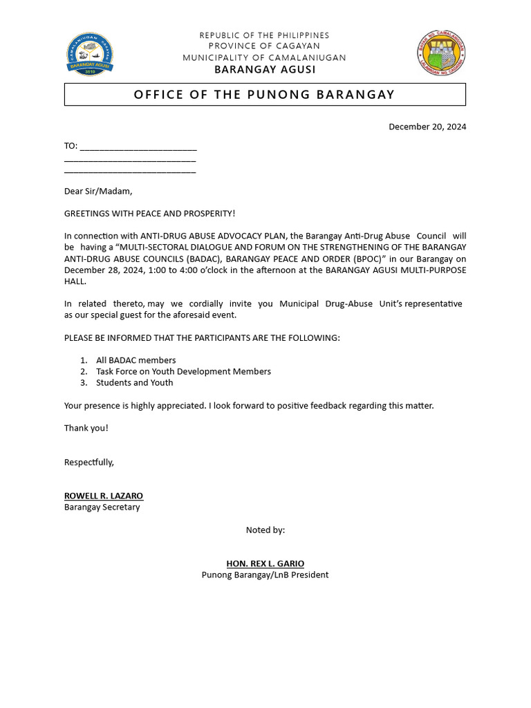 Badac Invitation | PDF