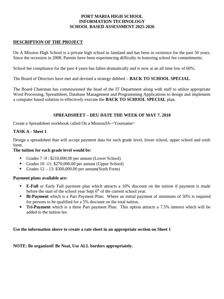 info_tech_sba_2025 | PDF | Spreadsheet | Databases