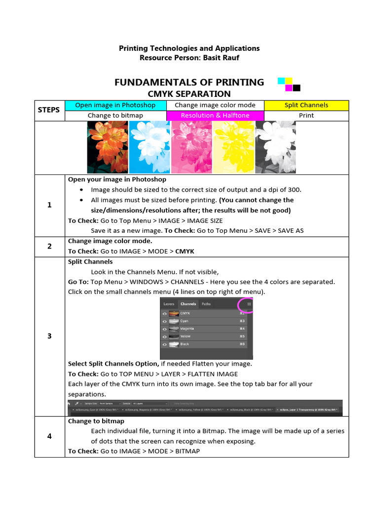 CMYK channels separation | PDF