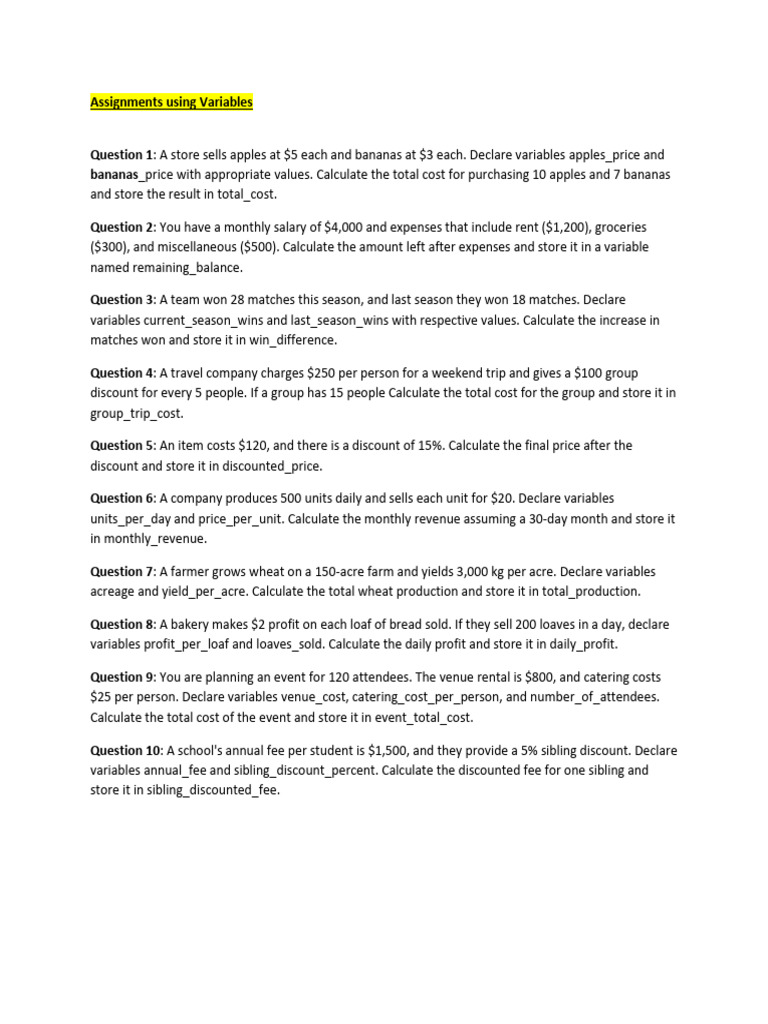 TNSDC - EDUCAMPUS DATA ANALYST TRAINING - Python Assignments | PDF | Fee | Discounting