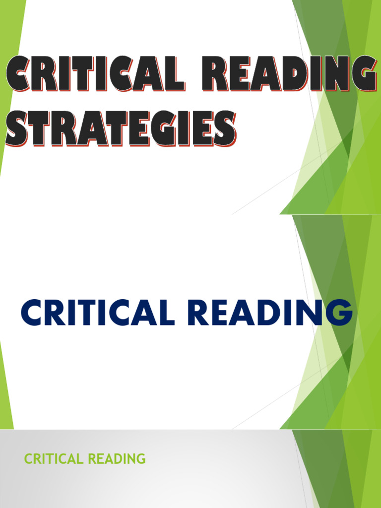 EAPP-CRITICAL-READING-STRATEGIES (1) | PDF | Annotation | Information