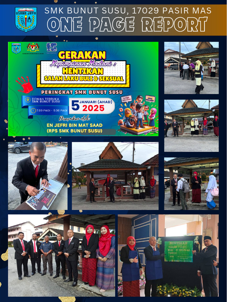 One Page Report Smk Bunut Susu Pdf Pdf