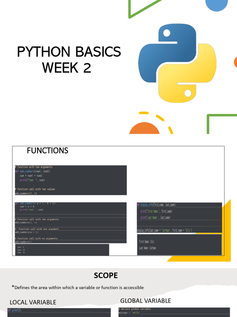 sunum 2222 | PDF | Parameter (Computer Programming) | Scope (Computer Science)