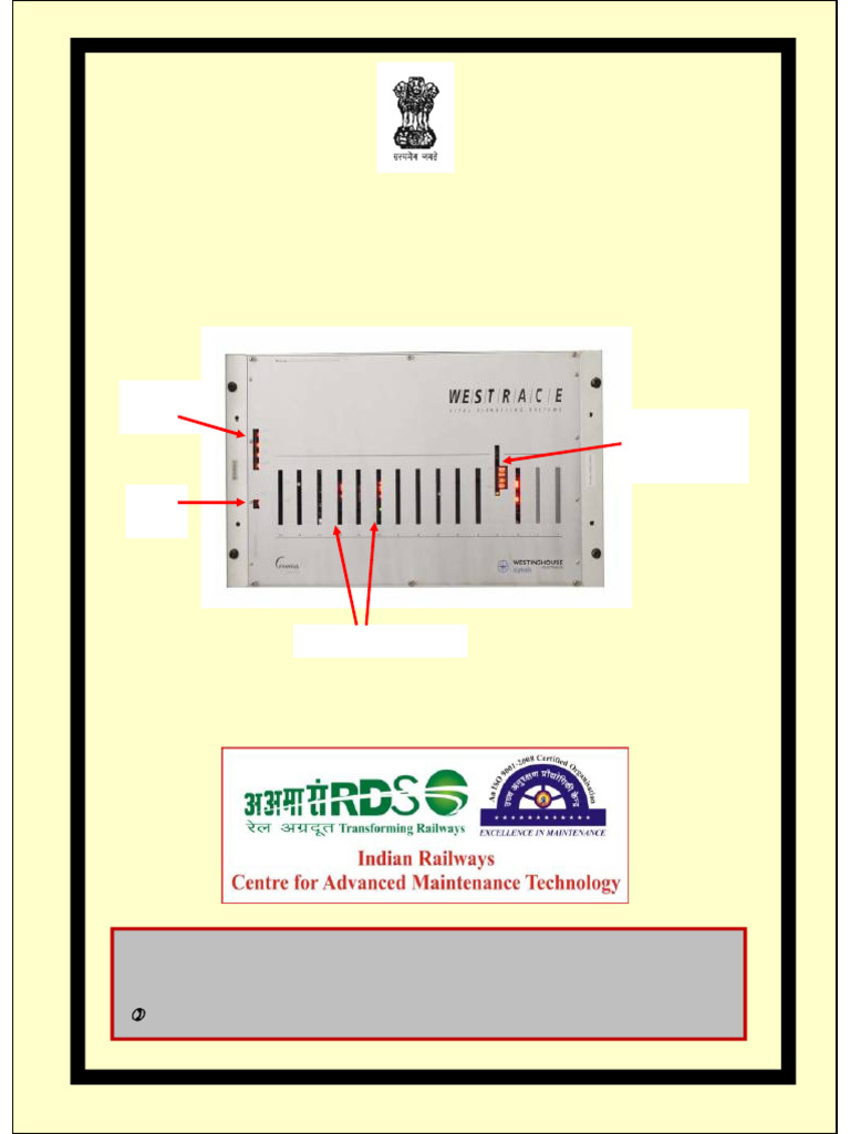 Pamphlet On WESTRACE VLM6 Electronic Interlocking | PDF | Power Supply | Computer Engineering