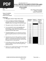 Ieo Sample Paper | PDF | Word | English Language