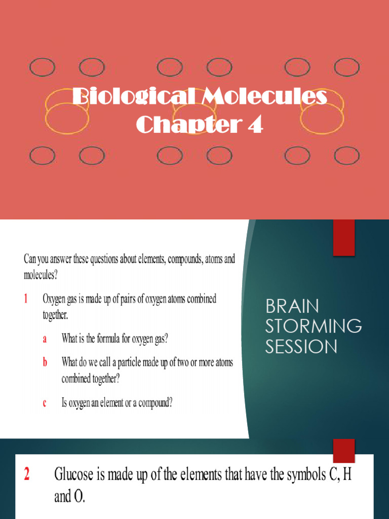 Chapter 4 Biological Molecules Notes | PDF