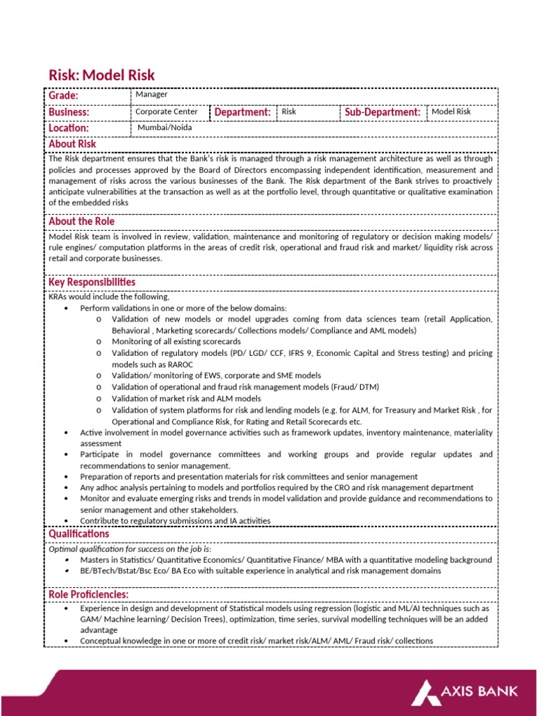 JD_Model_Risk (1) | PDF | Risk | Risk Management