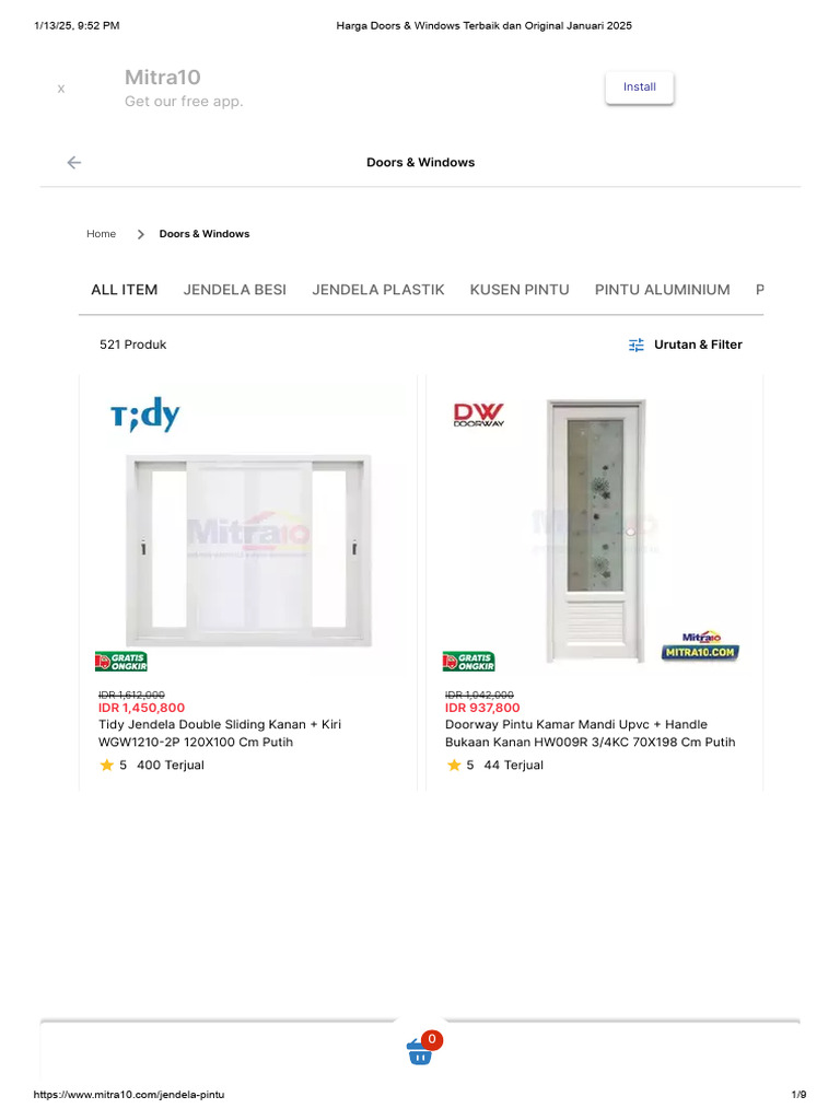 Harga Doors & Windows Terbaik Dan Original Januari 2025 | PDF