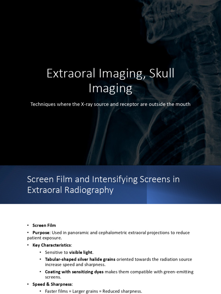 W8.extraoral Radiography | PDF | X Ray | Fluorescence