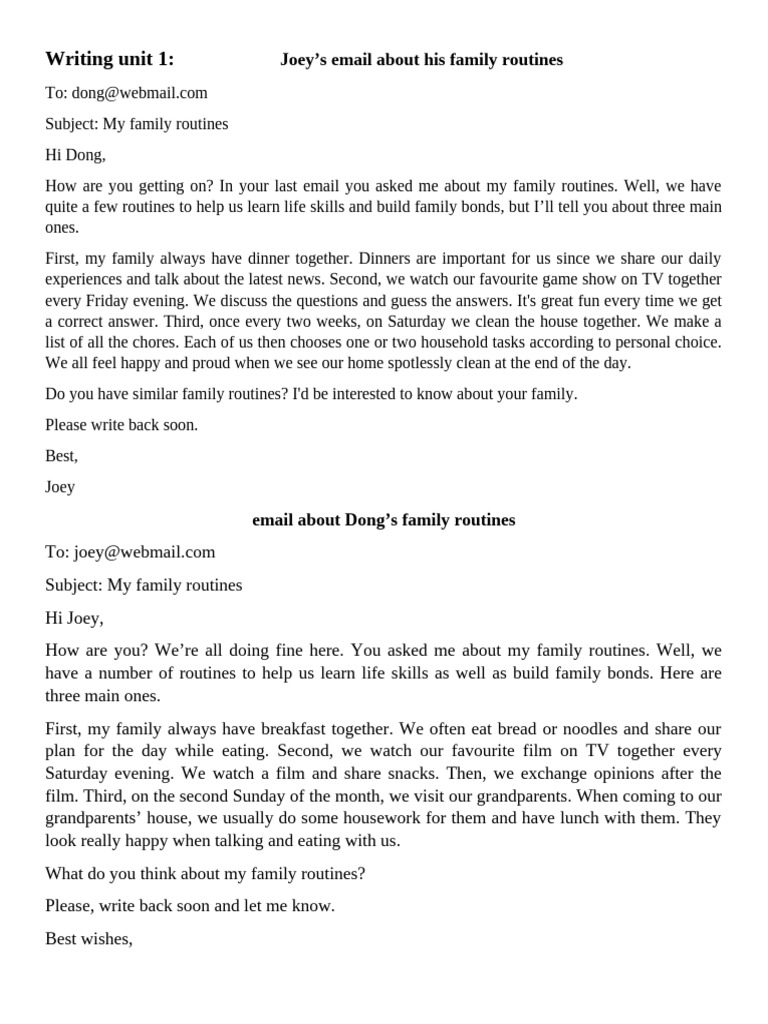 Writing unit 1 unit 5 | PDF | Volunteering