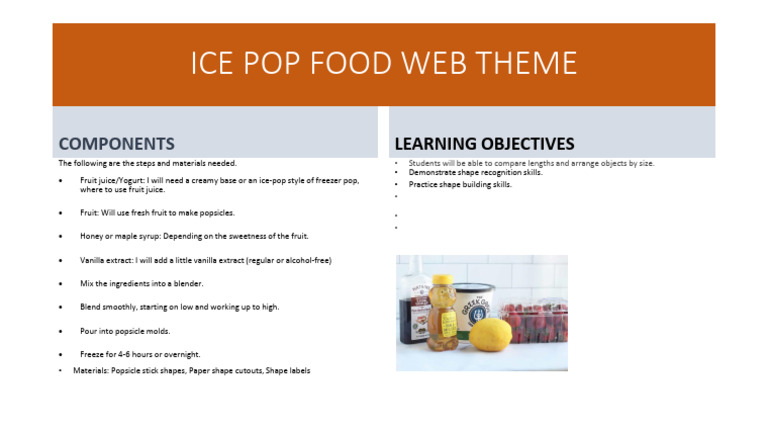 ICE POP FOOD WEB THEME | PDF