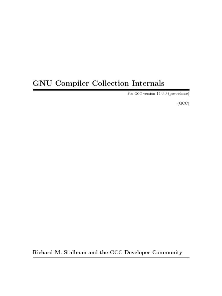 GCC Internals | PDF | Gnu | Free Software