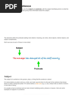 Understanding Sentence Structure | PDF | Verb | Subject (Grammar)