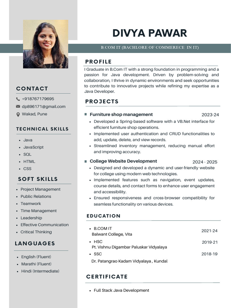 Java Developer Profile and Projects | PDF | Web Development ...