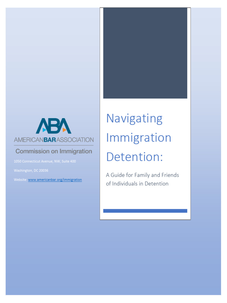 Immigration Detention Guide for Families | PDF | U.S. Immigration And ...