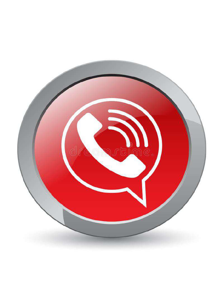 Phone Call Icon Web Button Editable Vector Illustration Isolated White ...