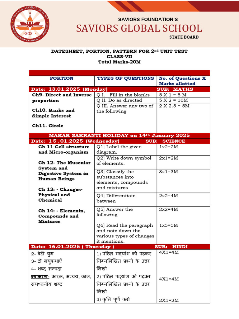 Vii-Ut2-Portion Pattern-Ay-24-25 | PDF | Linguistics