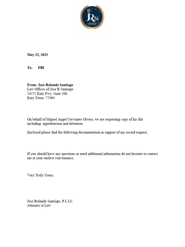 Foia Request Letter | PDF