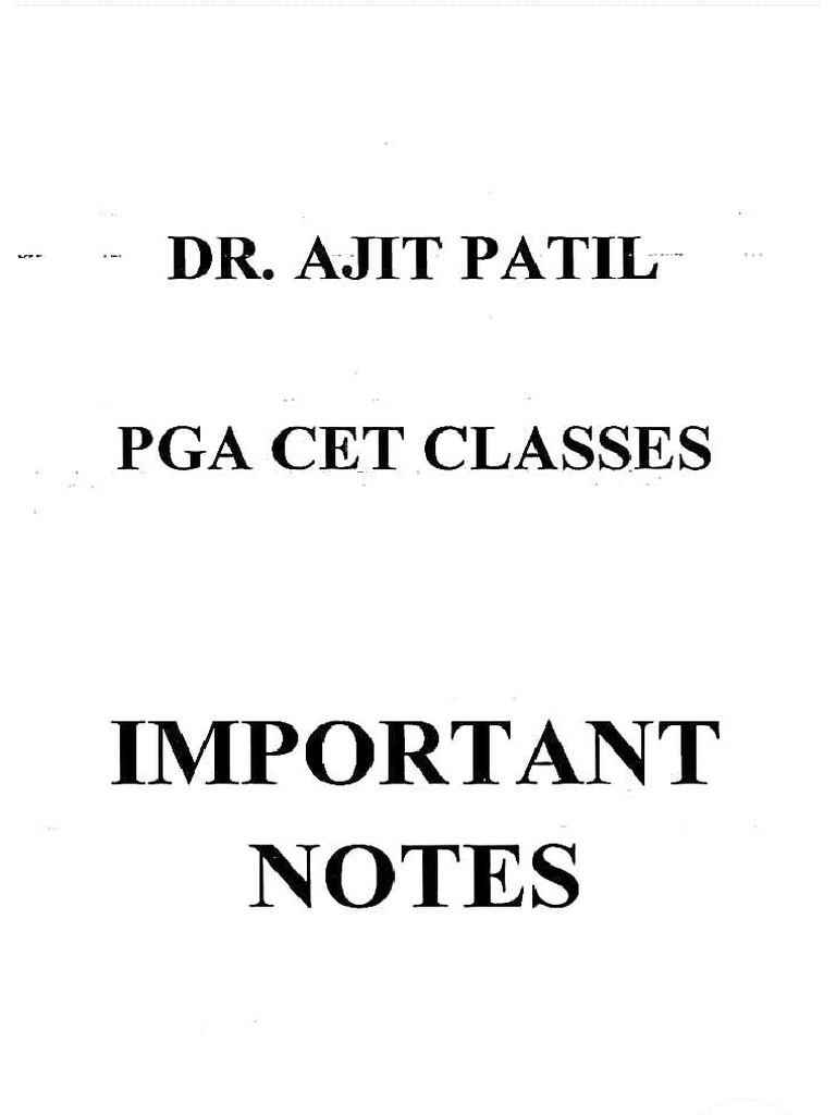 IMP Notes Handwritten Old | PDF