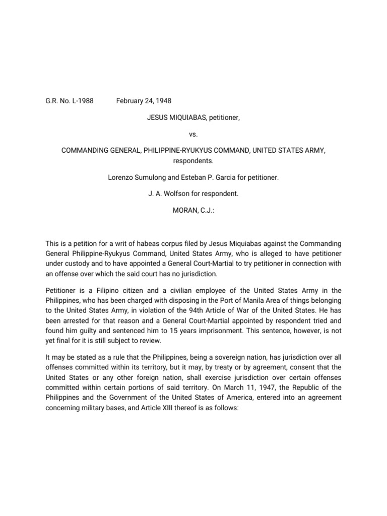 Case&Digests | PDF | Jurisdiction | Court Martial