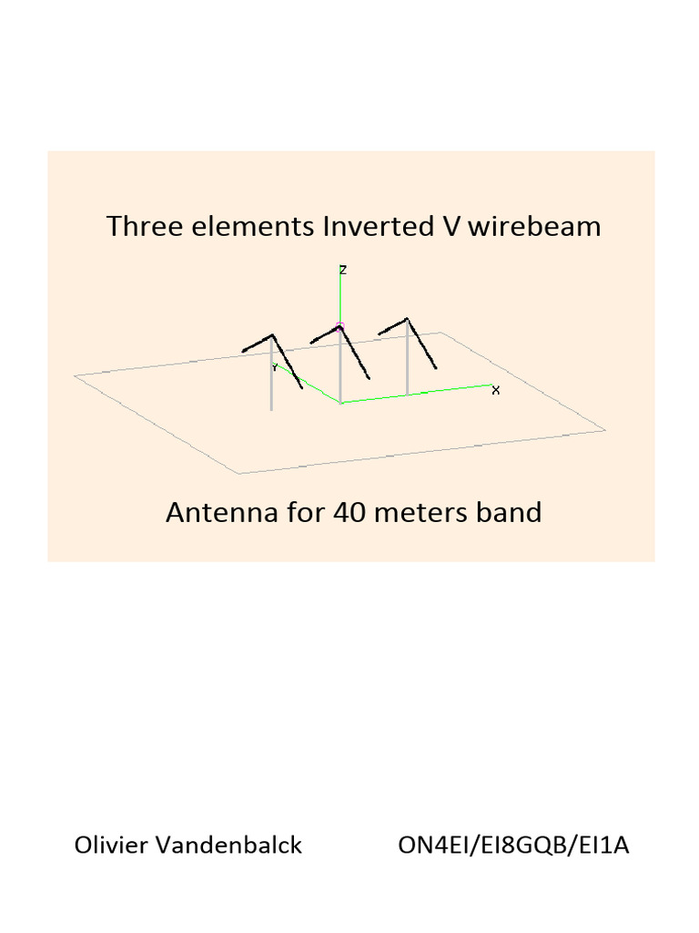 40m Inverted V Wire Beam Antenna Guide | PDF | Antenna (Radio) | Radio