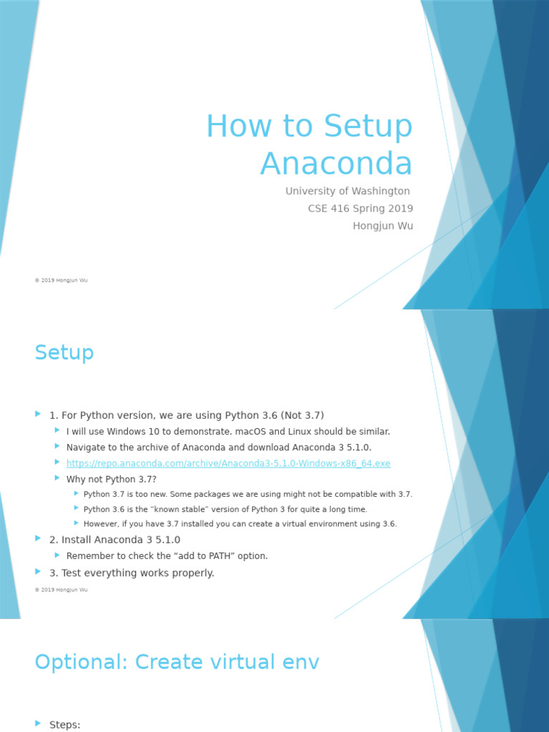 Anaconda Setup Guide for Python 3.6 | PDF