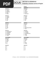 Focus 3 Unit 3 Test Worksheet 3 | PDF | English As A Second Or Foreign ...