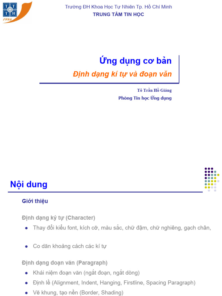 Word 02 Dinh Dang Kytu Doan | PDF