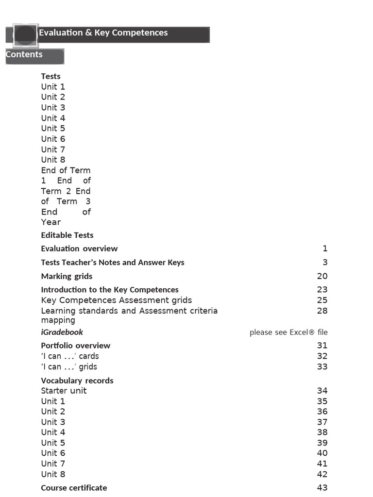 Bright Ideas 1 Evaluation Material PDF | PDF | Educational Assessment