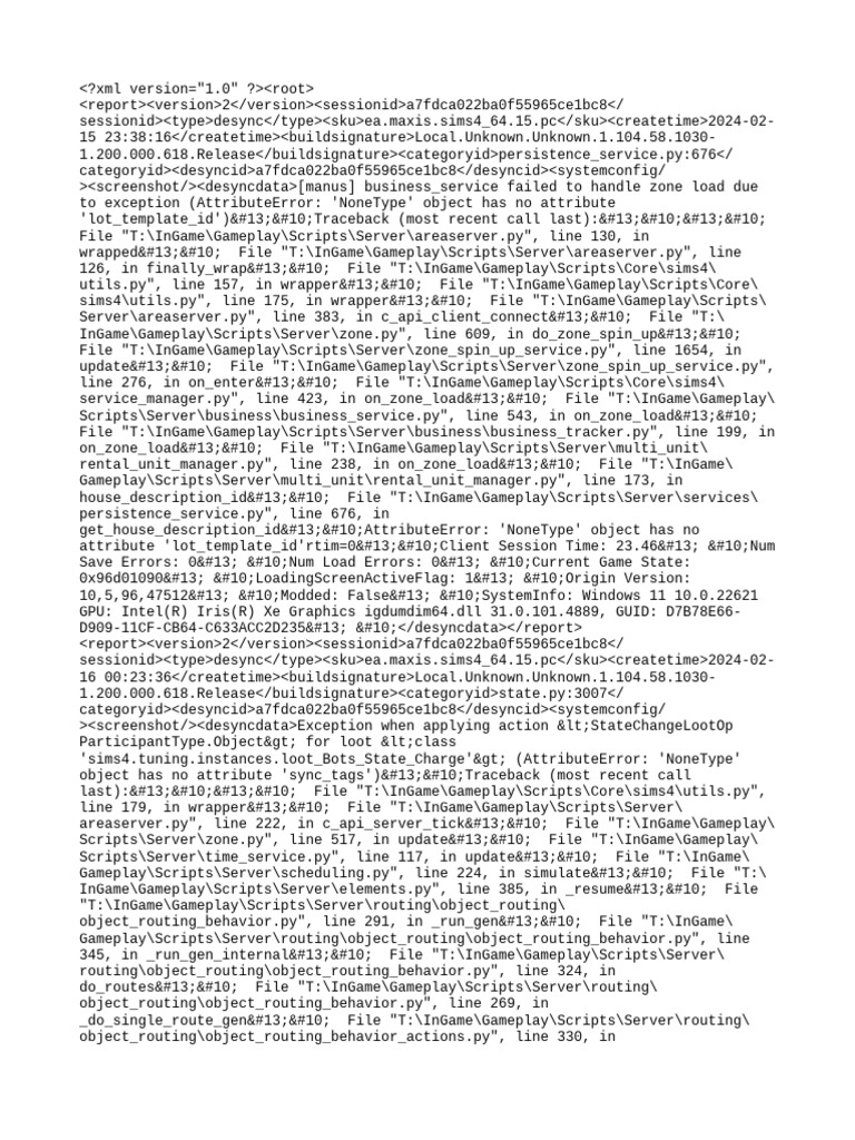 Sims 4 Desync Error Report | PDF | Computing | Operating System Families