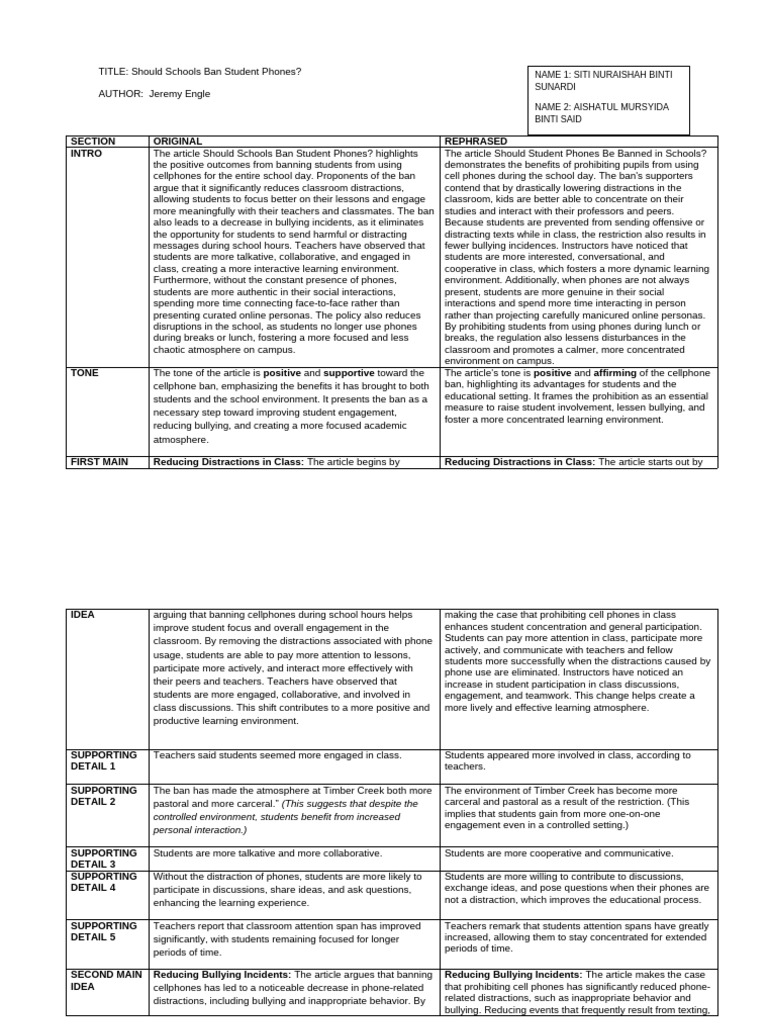 TITLE | PDF | Mobile Phones | Classroom
