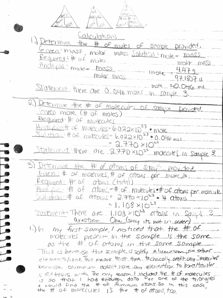 GR11 CHEM Mole Lab | PDF
