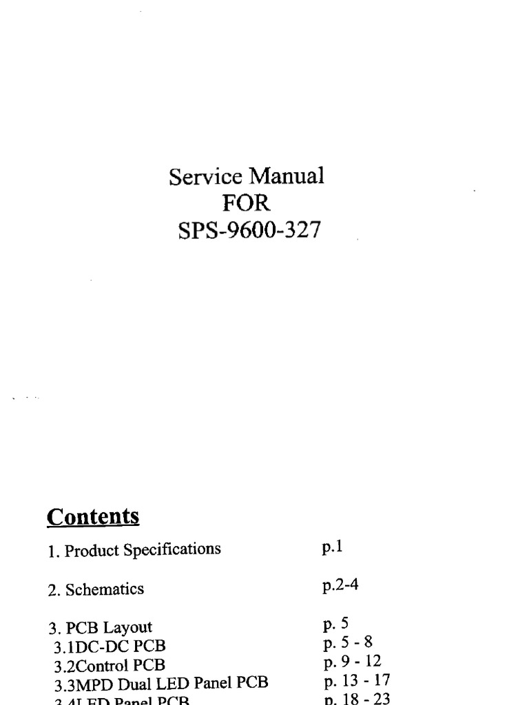 Manson SPS9600 Service Manual | PDF