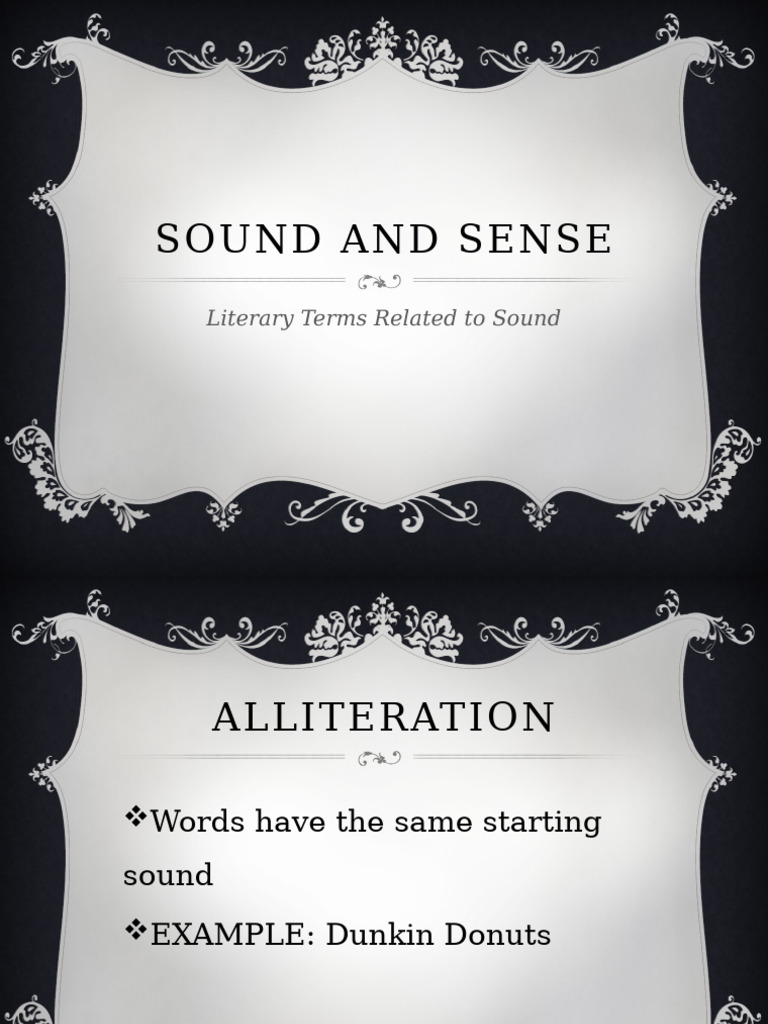 Sound Literary Terms Explained | PDF