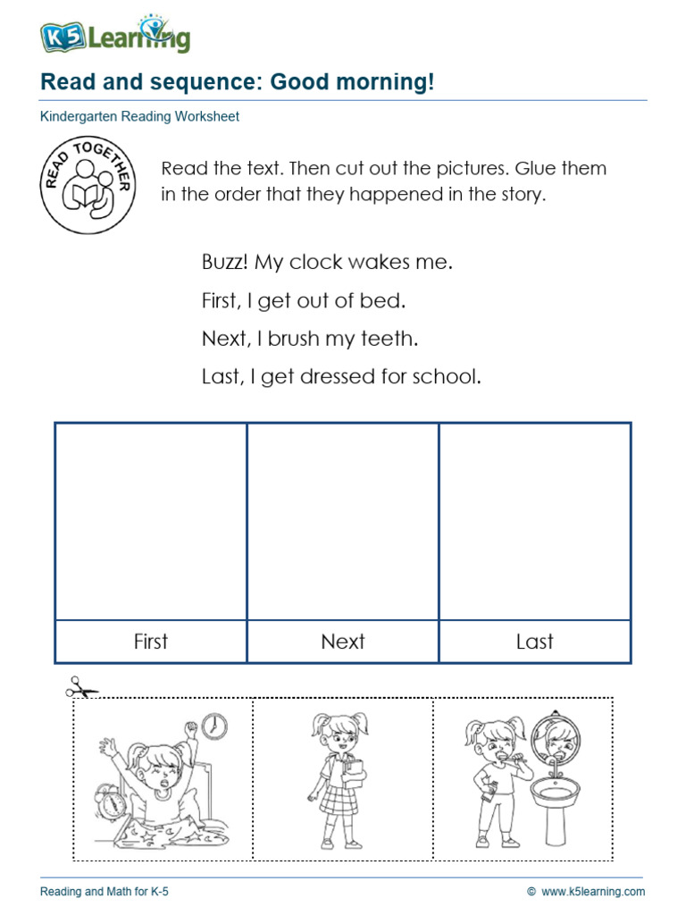 Kindergarten Reading Comprehension Sequencing 1 | PDF